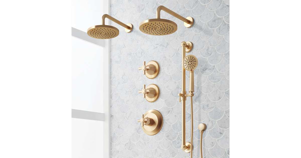 Signature Hardware SHK498595 Elita Thermostatic Shower System with ...