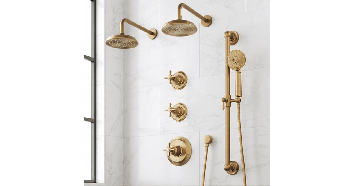 Signature Hardware SHK560124 Marceau Thermostatic Shower System with ...