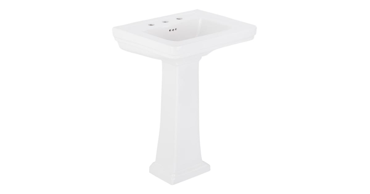 Signature Hardware SHKW350WH Key West Vitreous China Pedestal Bathroom ...