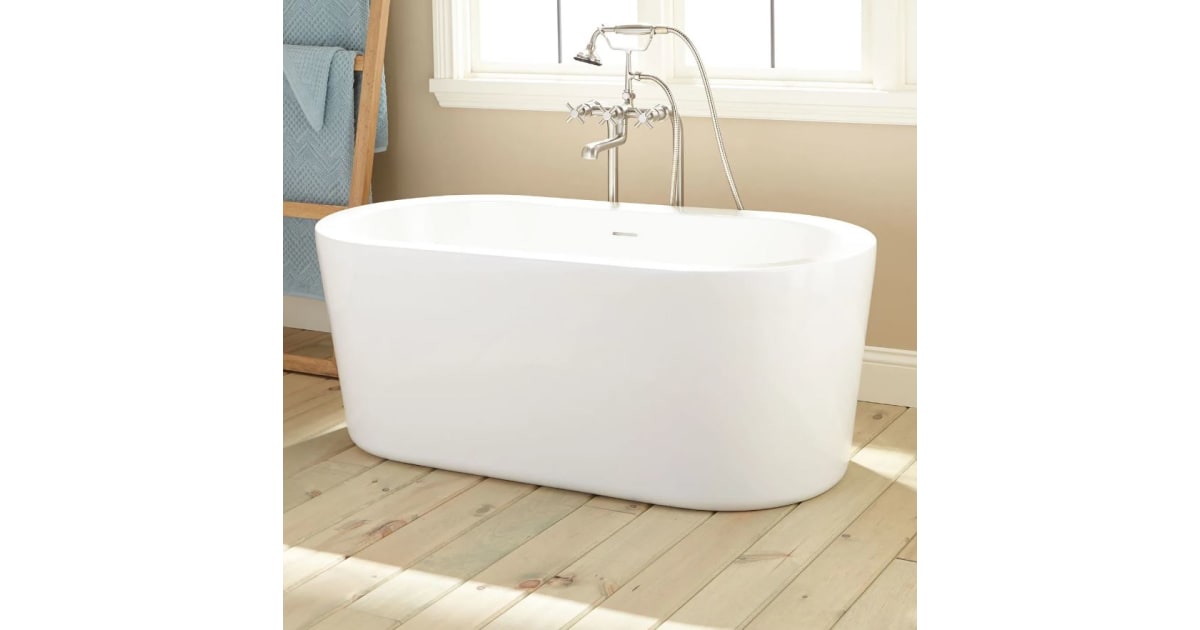 Signature Hardware 480874 Boone 51" Free Standing Acrylic Soaking Tub ...