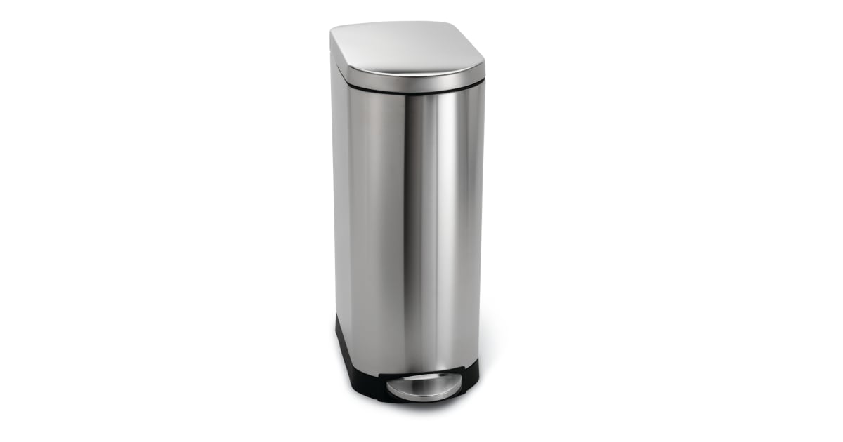 simplehuman CW1831 9 Gallon Fingerprint Proof Slim Step | Build.com