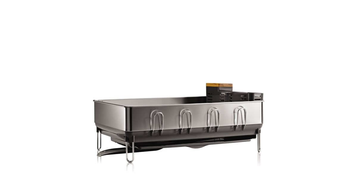 simplehuman KT1152 Steel Frame Dish Rack with Knife Block | Ferguson Home
