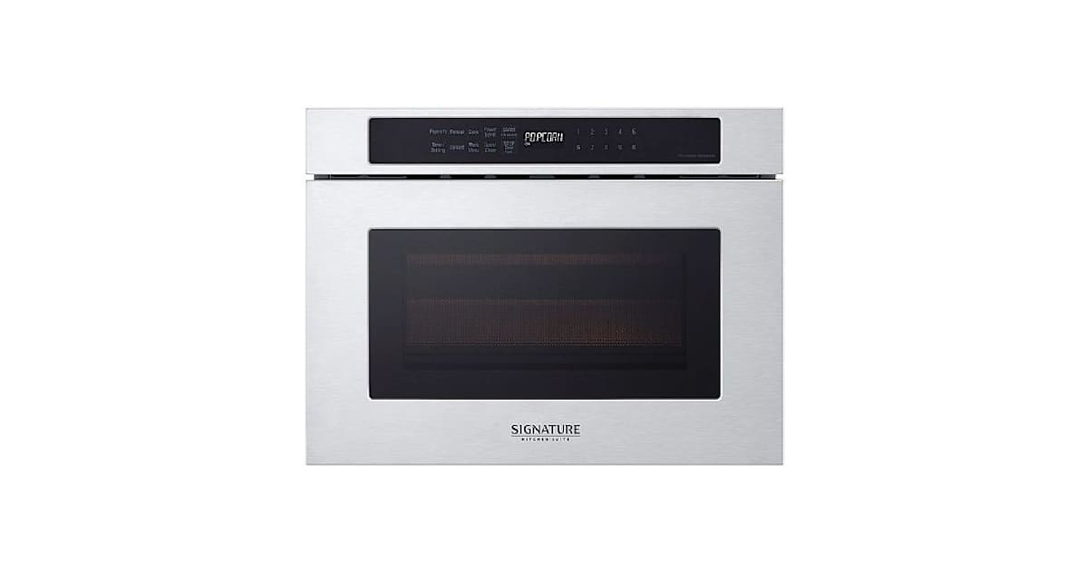 SKS SKSMD2401S 24 Inch Wide 1.2 Cu. Ft. 900 Watt Drawer Microwave with ...