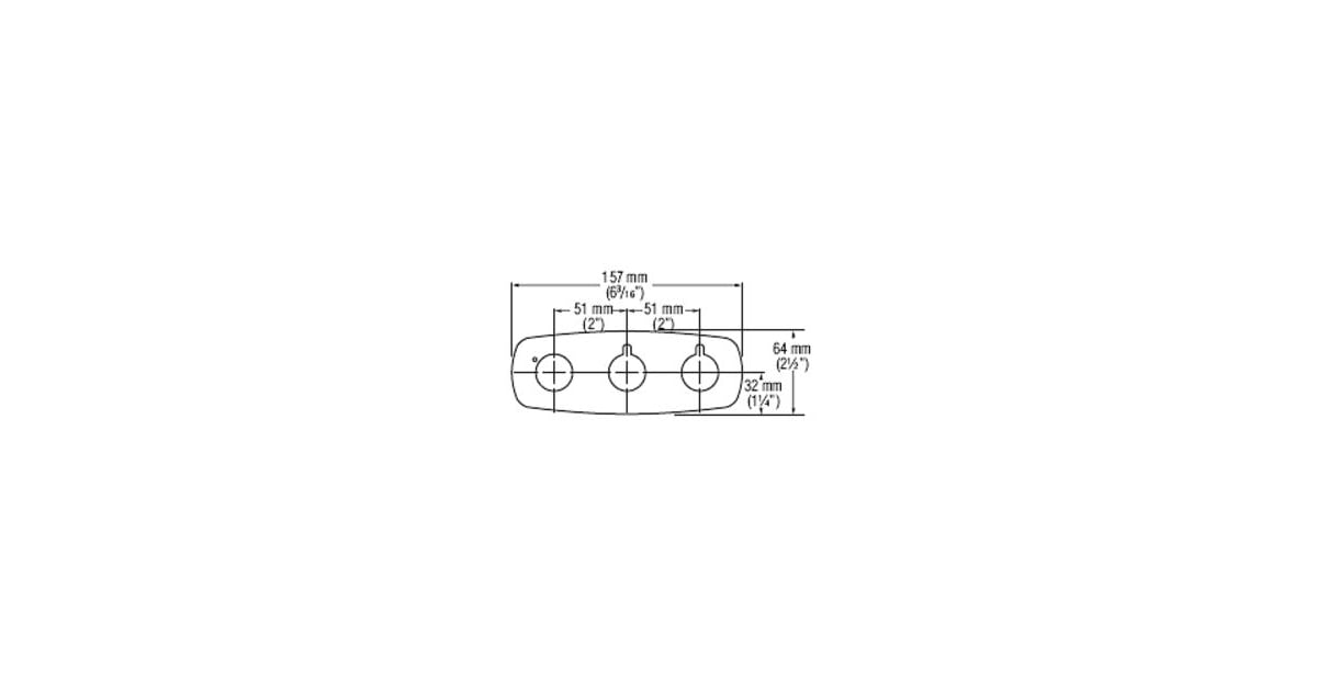 Sloan 3365470 4" Triple Hole Trim Plate for ETF-660 and ETF-770 ...