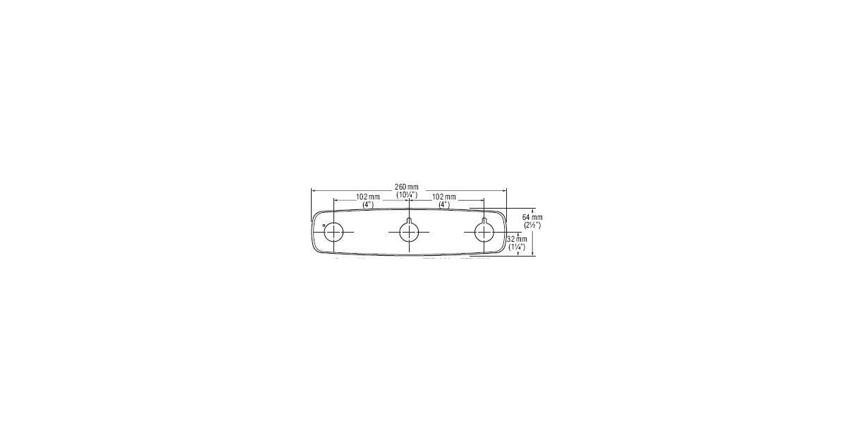 Sloan 3365603 8" Triple Hole Trim Plate for ETF-660 and ETF-770 ...