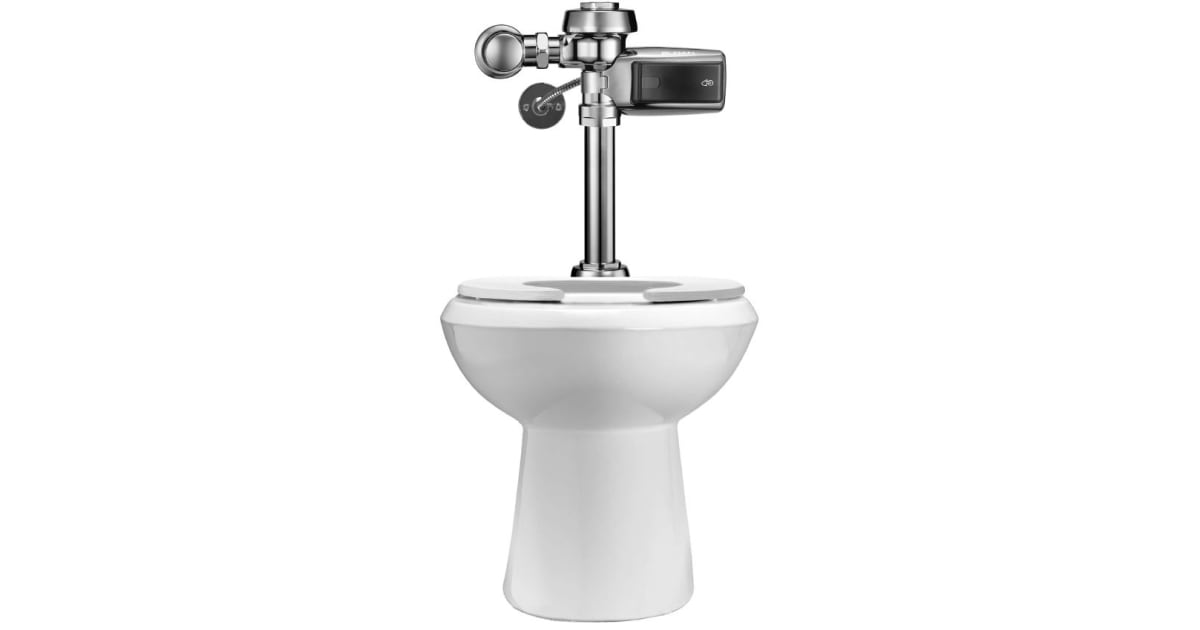 Sloan 20201302 1.28 GPF One Piece Elongated ADA Toilet with Hardwired ...