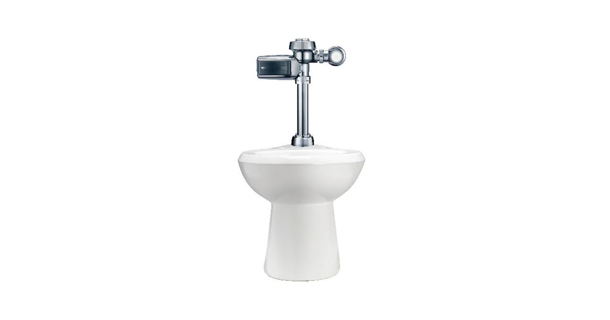 Sloan 20001403 High Efficiency Toilet features a battery-powered ...