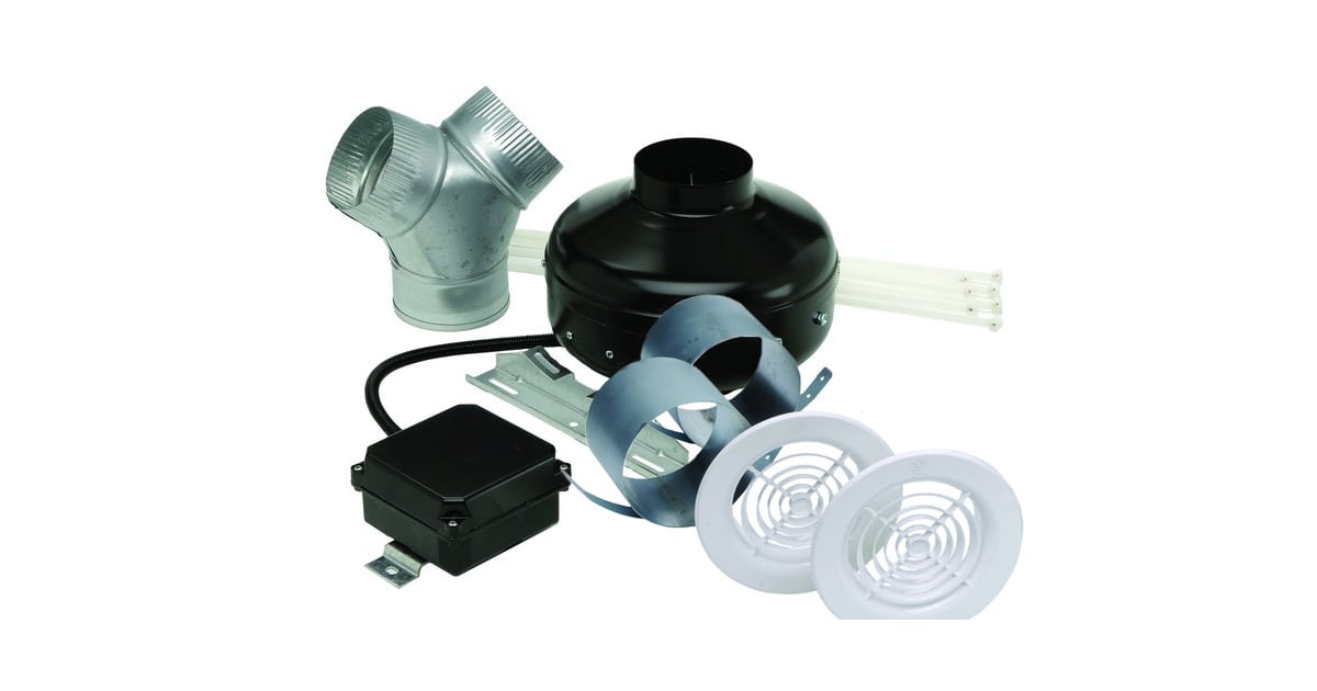 Soler and Palau KIT-PV100X-DV PV-100X Dual-Vent In-Line Fan Kit ...
