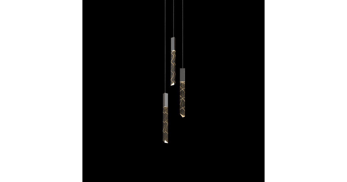 Sonneman 2952.01 Trinity 3 Light 6" Wide LED Pendant with Crystal ...