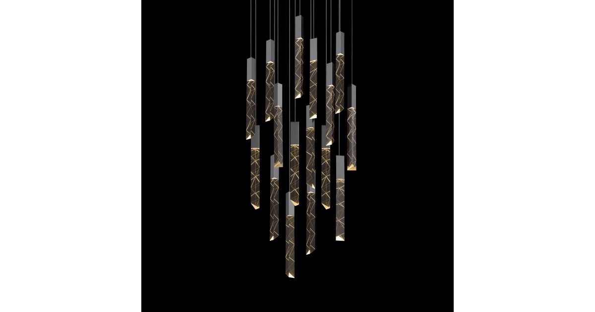 Sonneman 2959.01 Trinity 16 Light 21.25" Wide LED Pendant with Crystal ...