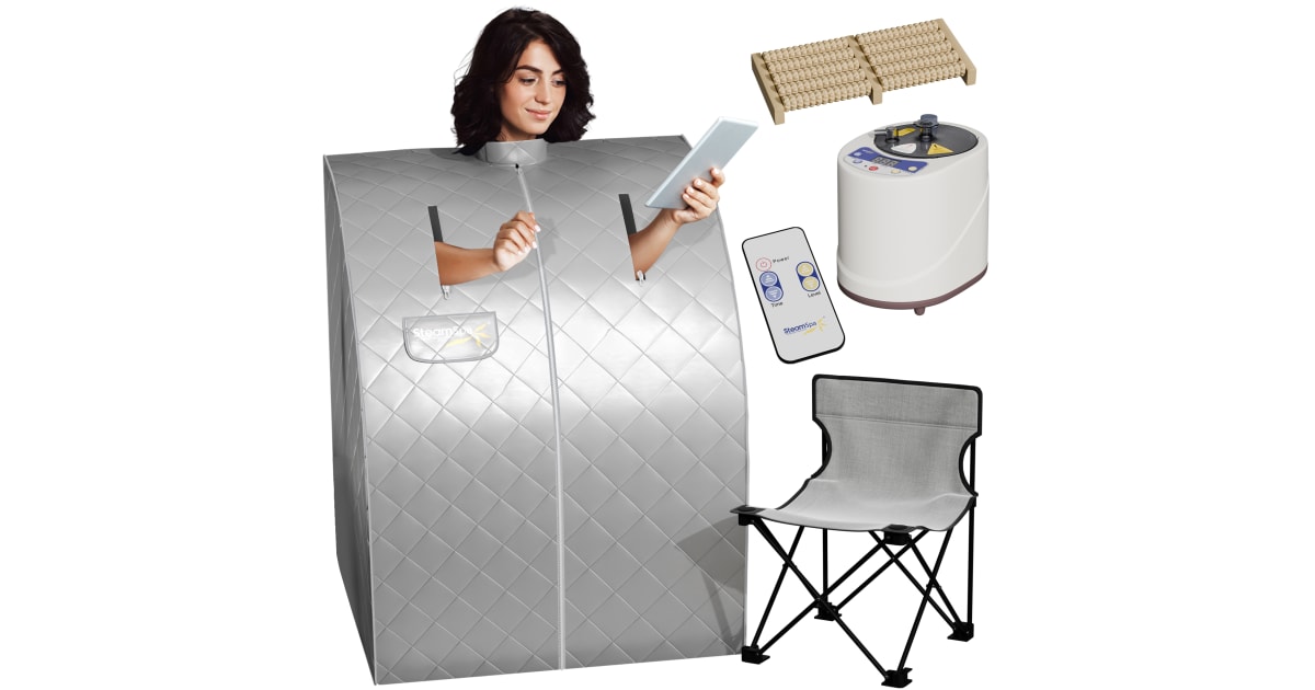 SteamSpa SP-SS0004-1P Foldable Indoor Sauna with Hand-Accessible ...