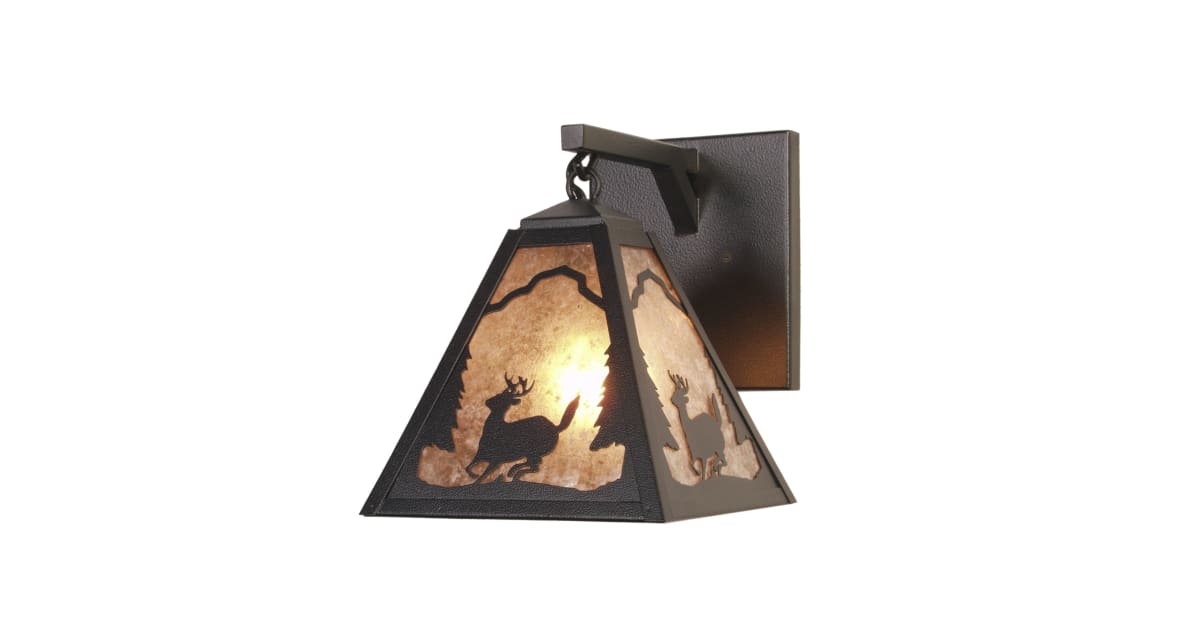 Steel Partners 2178-90 Timber Ridge 1 Light Wall Sconce with Deer ...