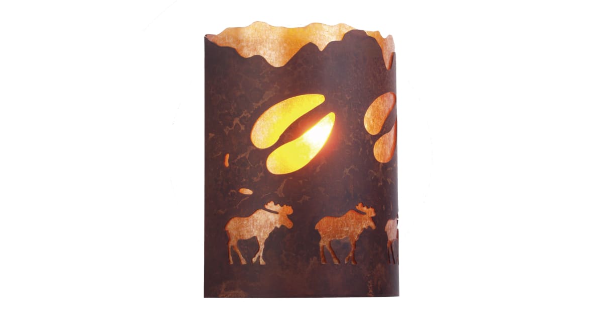 Steel Partners 2378-56 A Moose Was Here 1 Light Wall Sconce with ...