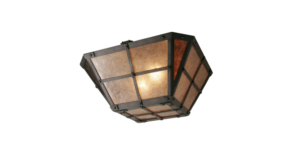 Steel Partners 2571 San Carlos 4 Light Flush Mount Ceiling Fixture with ...