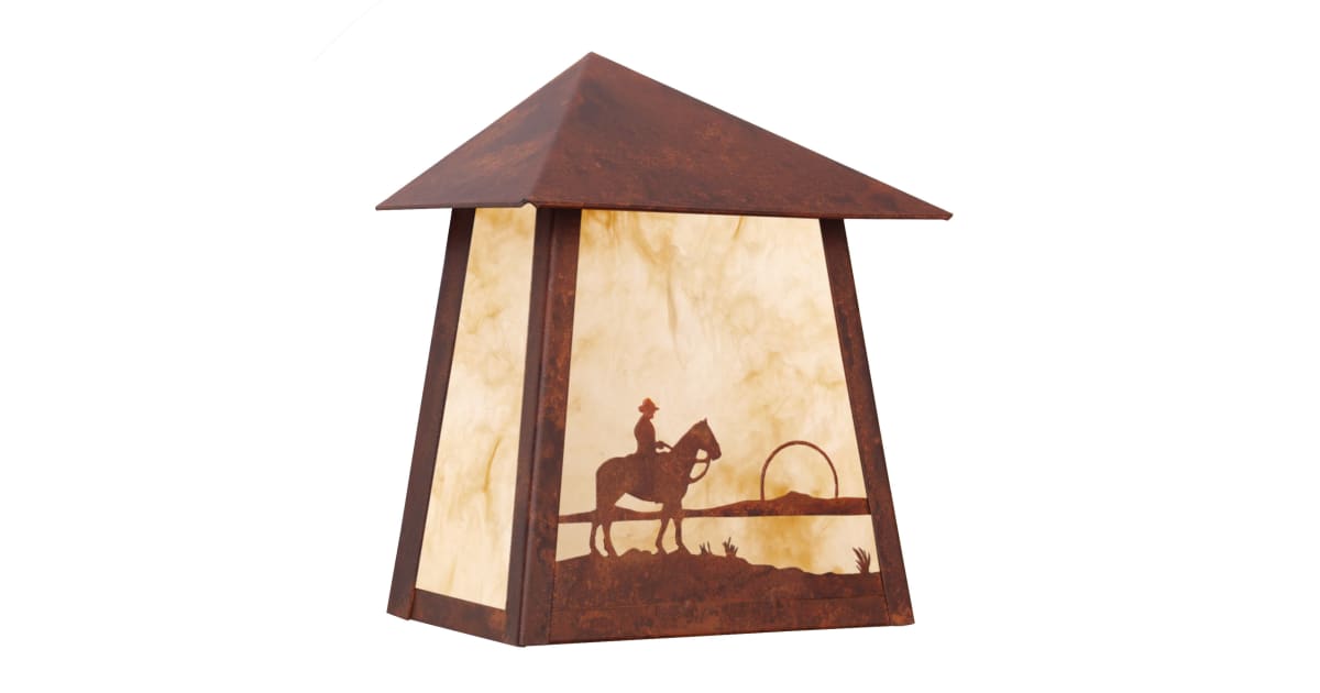Steel Partners 9725 Cowboy Sunset 1 Light Wall Sconce with Customizable ...