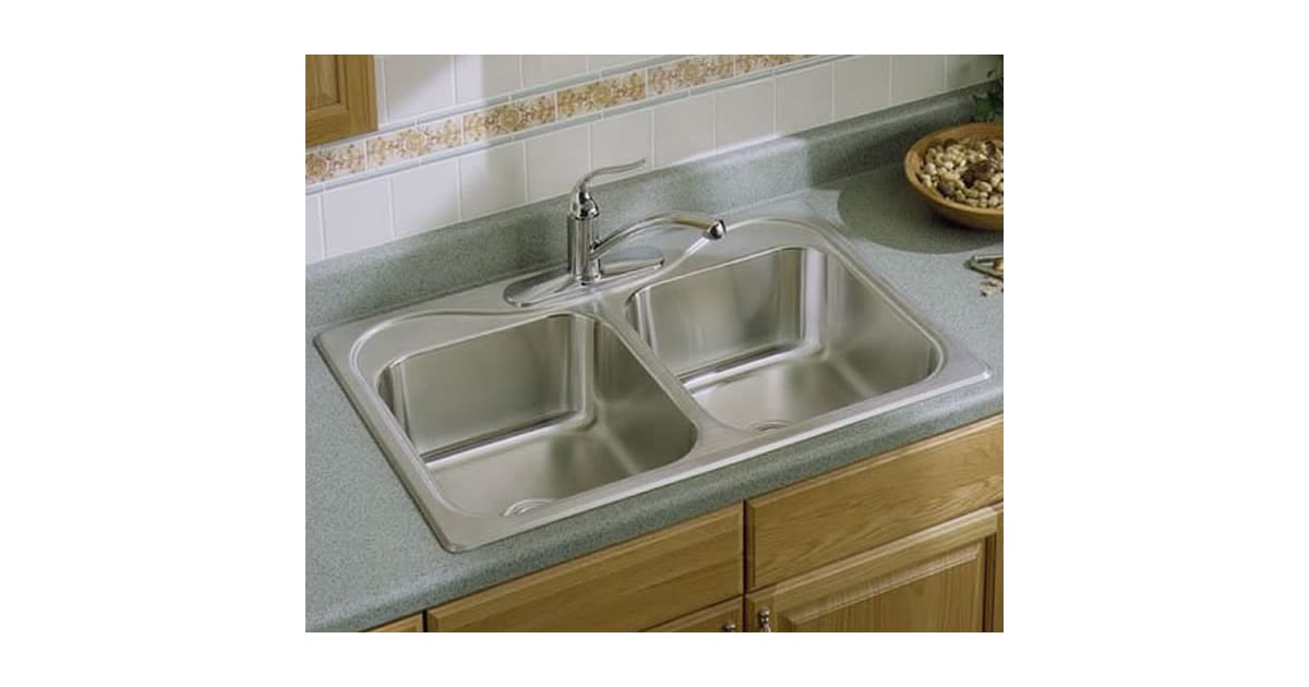 Sterling 11401-5-NA Double Basin Stainless Steel Kitchen Sink from the ...