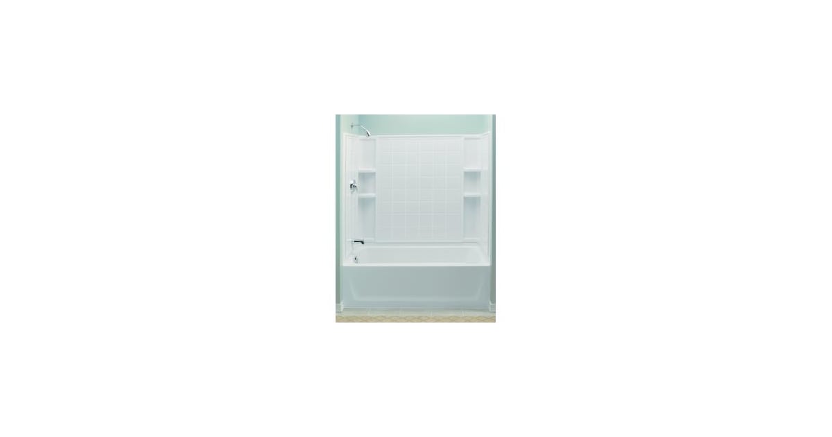 Sterling 71120110-47 Ensemble, Series 7112, 60" x 32" x 74" Tile Bath ...