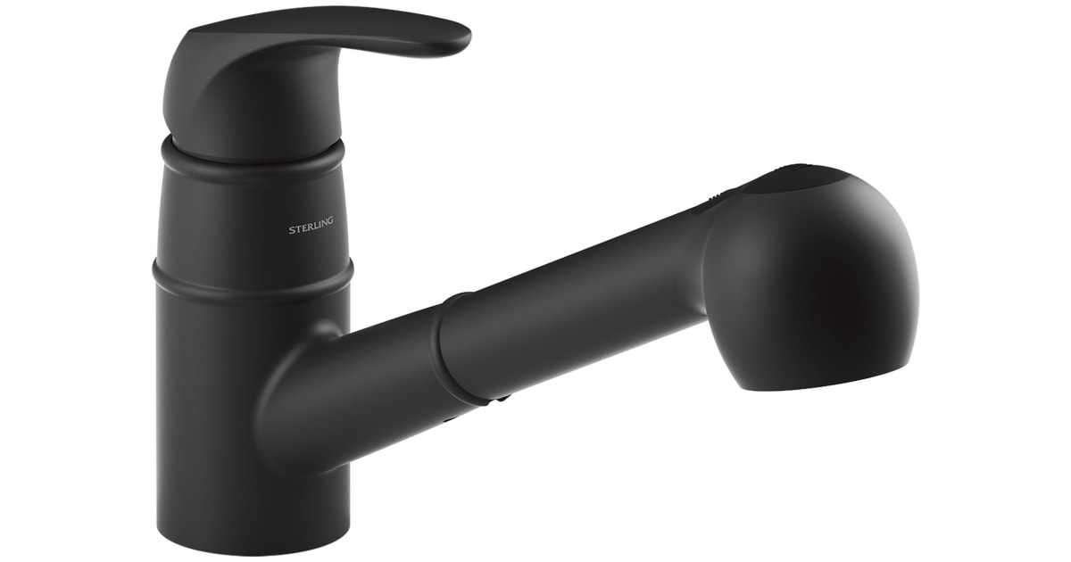 Sterling 24277-BL Valton 1.5 GPM Single Hole Pull Out Kitchen Faucet ...