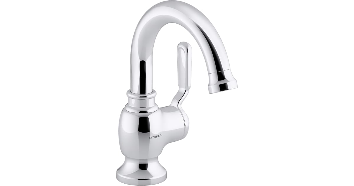 Sterling 27374-4-CP Ludington 1.2 GPM Single Hole Bathroom Faucet with ...