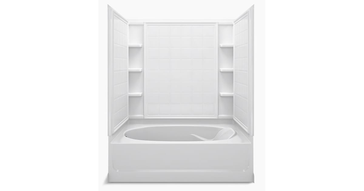 Sterling 71110116-0 Ensemble, 60" x 42" x 72" Tile Bath/Shower with Age ...