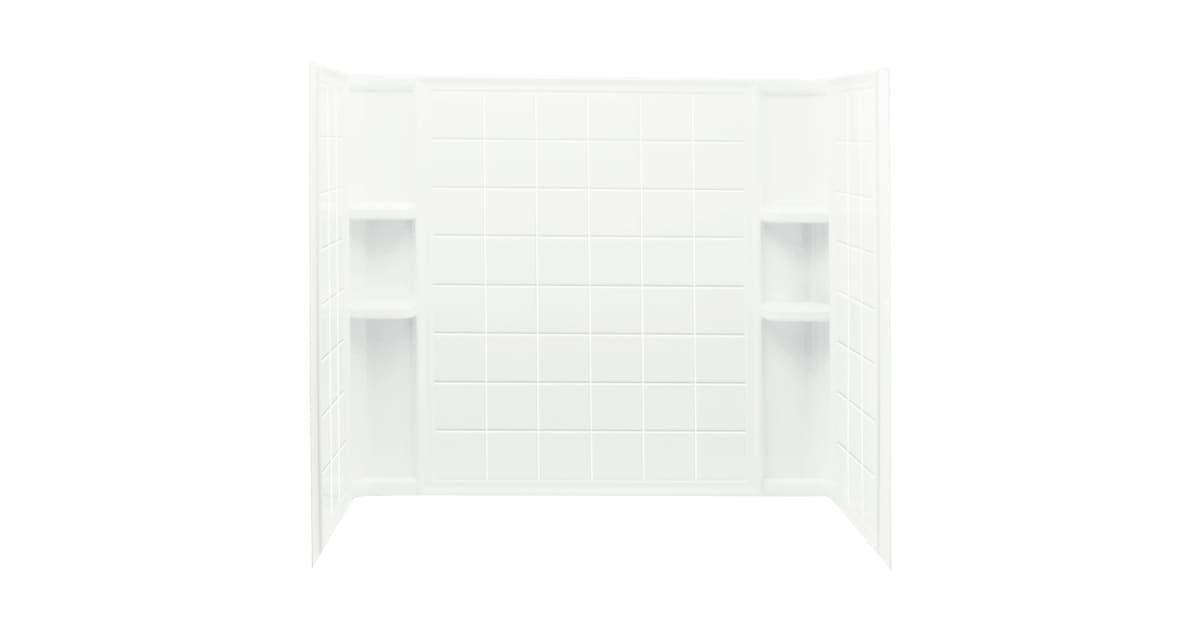 Sterling 71124106-0 Ensemble 55-1/4" x 60" x 30" Vikrell Shower Wall ...