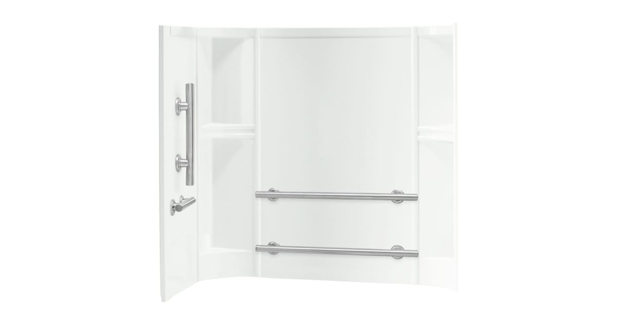 Sterling 71244113-0 Accord 55" x 60" x 30" Vikrell Shower Wall Set with ...