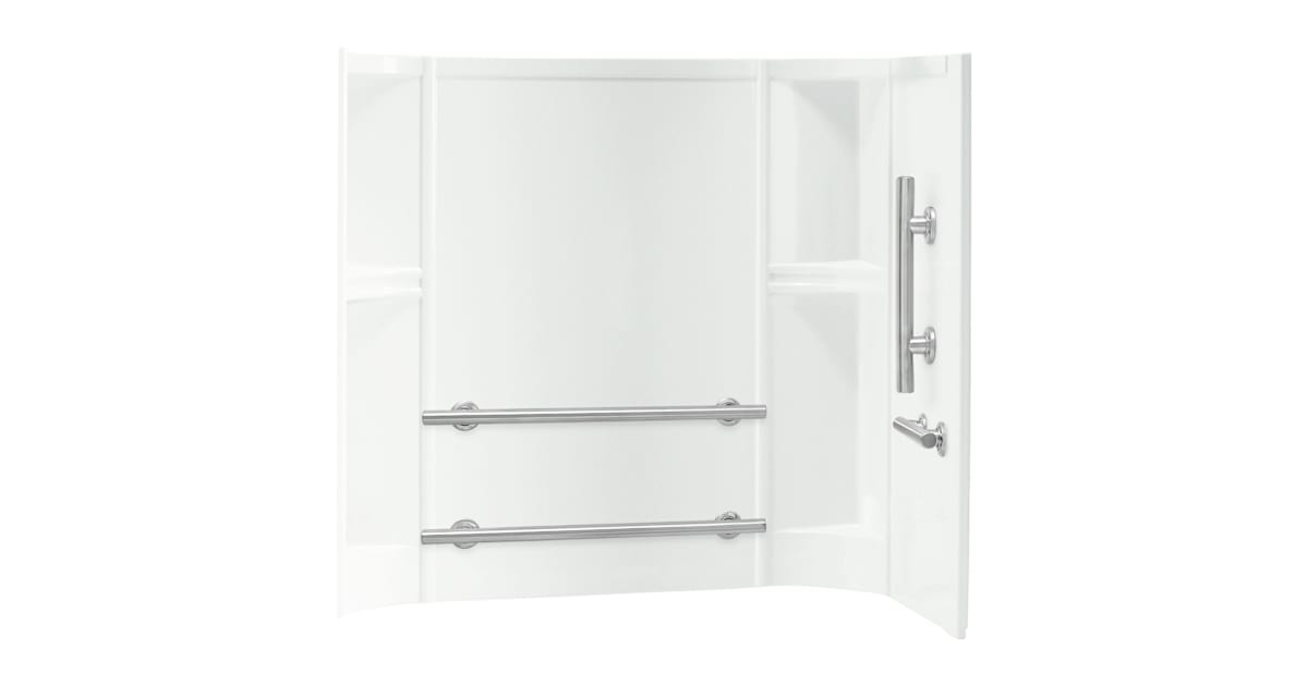 Sterling 71244123-0 Accord 55" x 60" x 30" Vikrell Shower Wall Set with ...