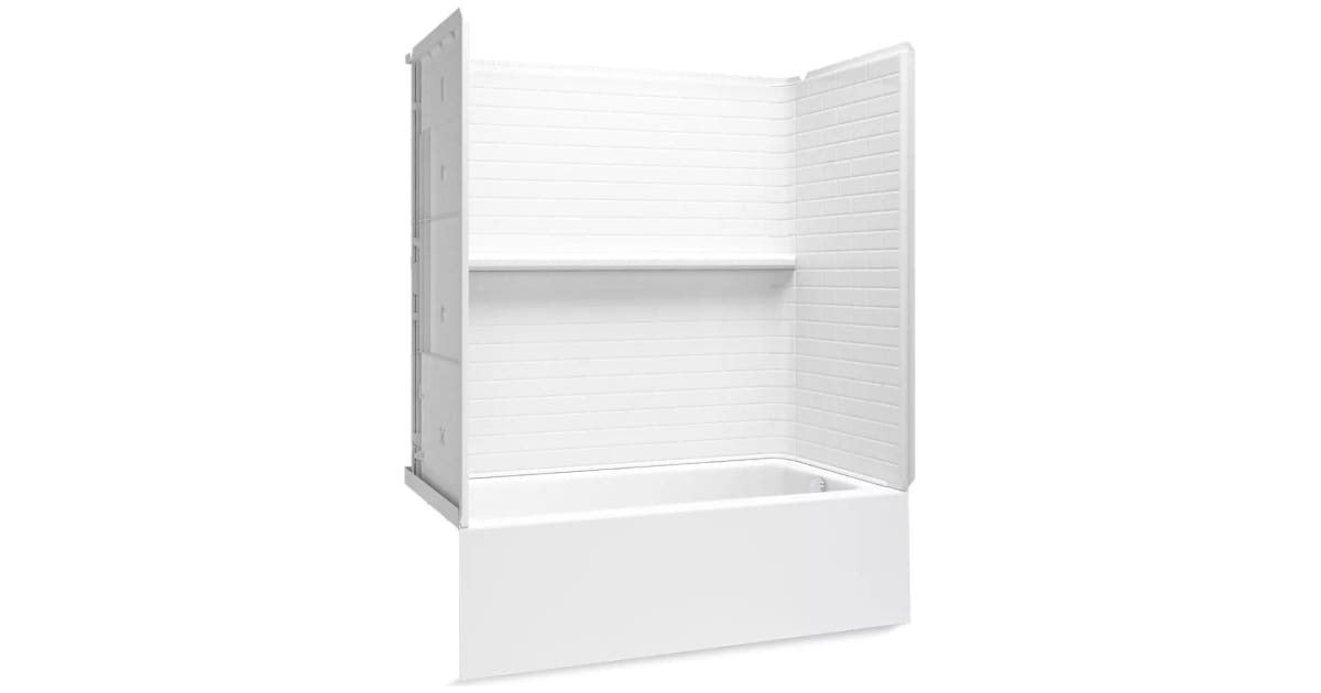 Sterling 71600120-0 Forum Traverse 60" x 30" Vikrell Bath/Shower Module ...