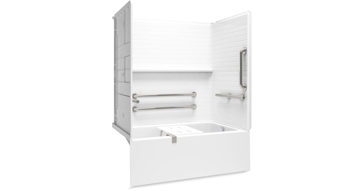 Sterling 71620127-0 Forum Traverse 60" x 36" Alcove Shower/Bath Module ...