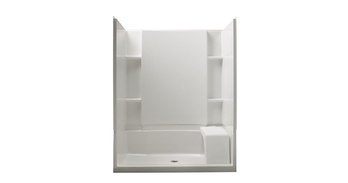 Sterling 72290100-0 Accord 60" x 36" x 76" Vikrell Shower with Drain ...