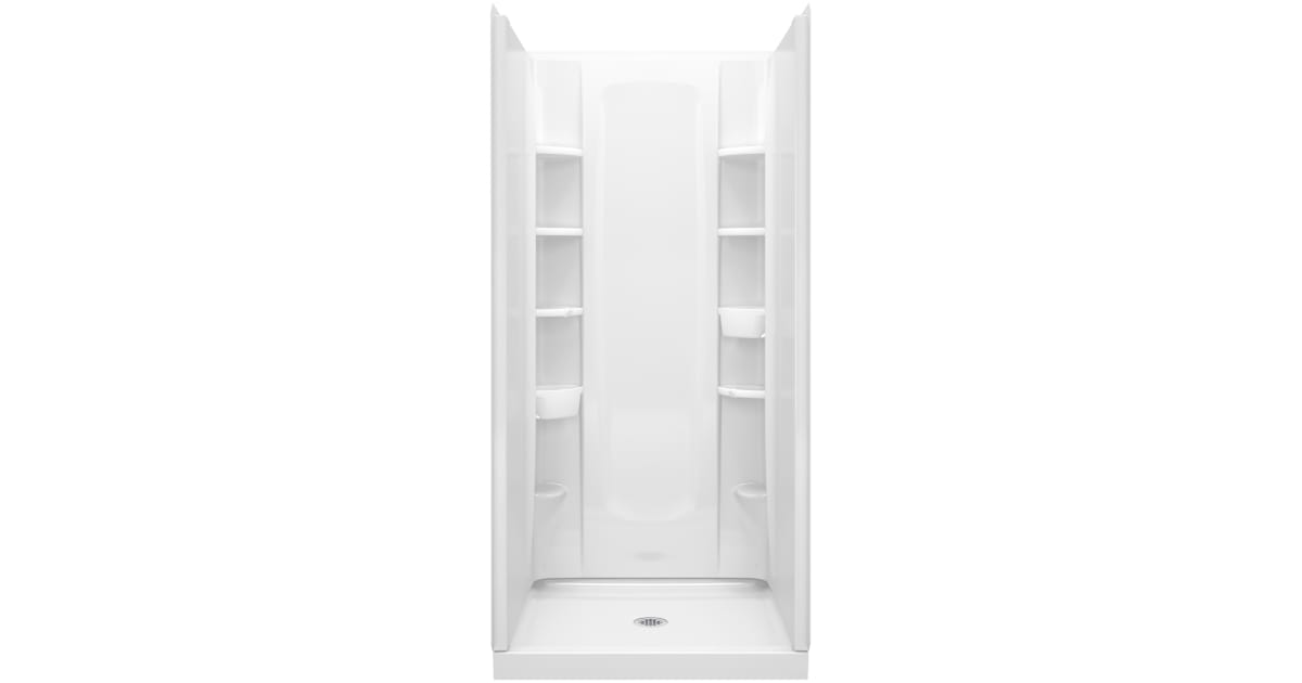 Sterling 72300100-0 STORE+ Vikrell 36" x 34" x 77" Shower Kit with ...