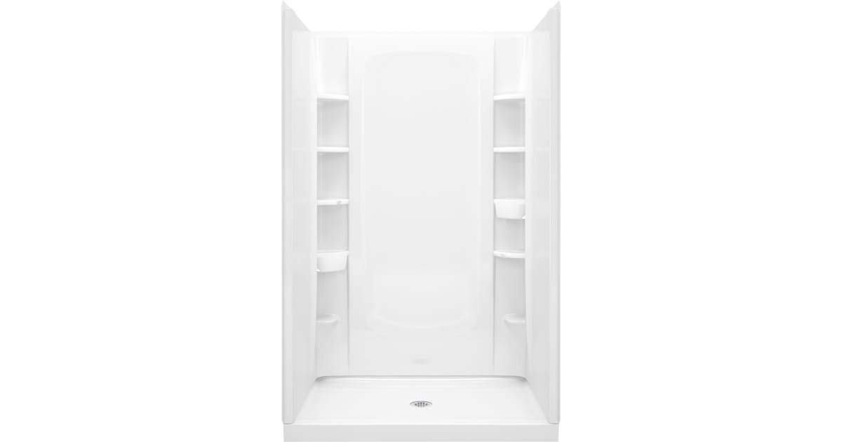 Sterling 72320106-0 STORE+ Vikrell 48" x 34" x 77" Shower Kit with ...