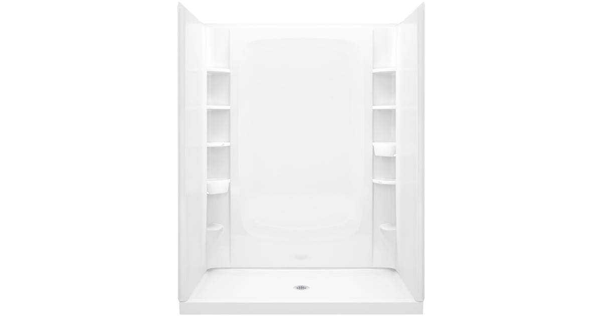 Sterling 72330100-0 STORE+ Vikrell 60" x 34" x 77" Shower Kit with ...