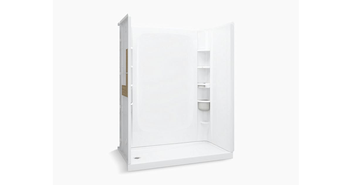 Sterling 72420116-0 STORE+ 60" x 32" Vikrell Shower with Aging in Place ...