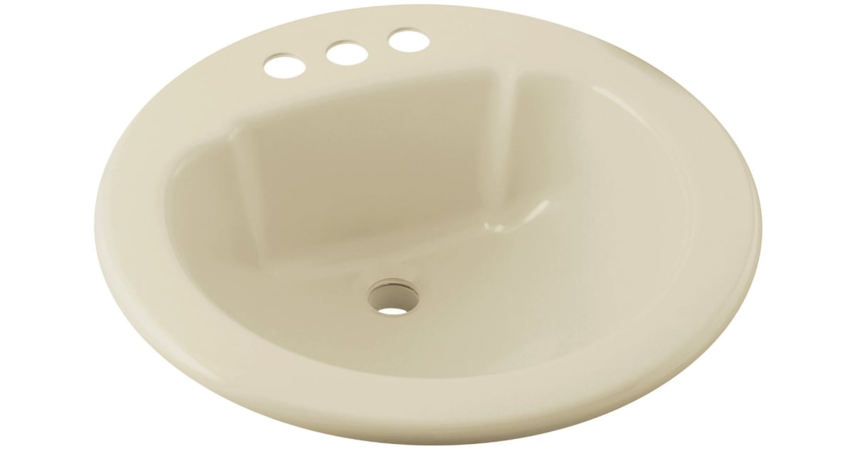 Sterling 75020140-47 19" Vikrell Drop In Bathroom Sink With Three Holes ...