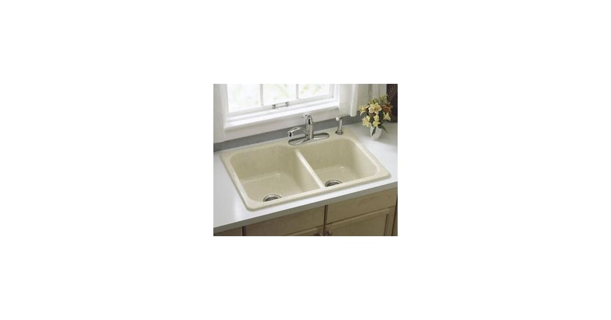 Sterling SC3322DBG-47 Maxeen 33" Double Basin Drop In Acrylic Kitchen ...