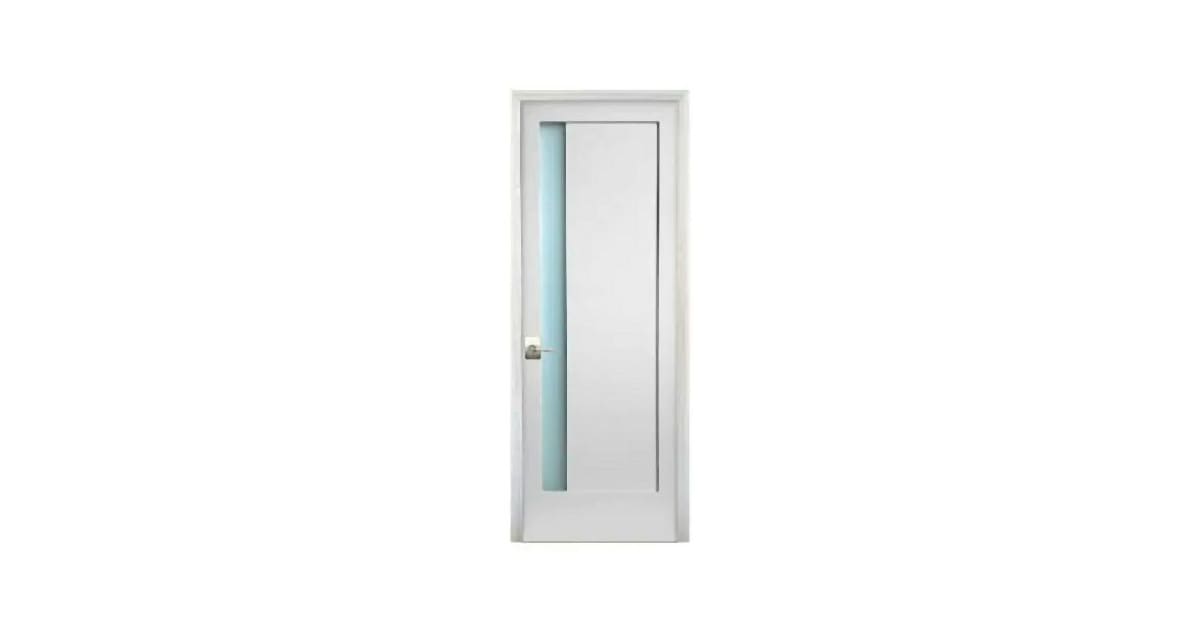 Stile Doors 402NLSE.24.80 24" x 80" Primed 1 Lite Narrow Satin Etched ...
