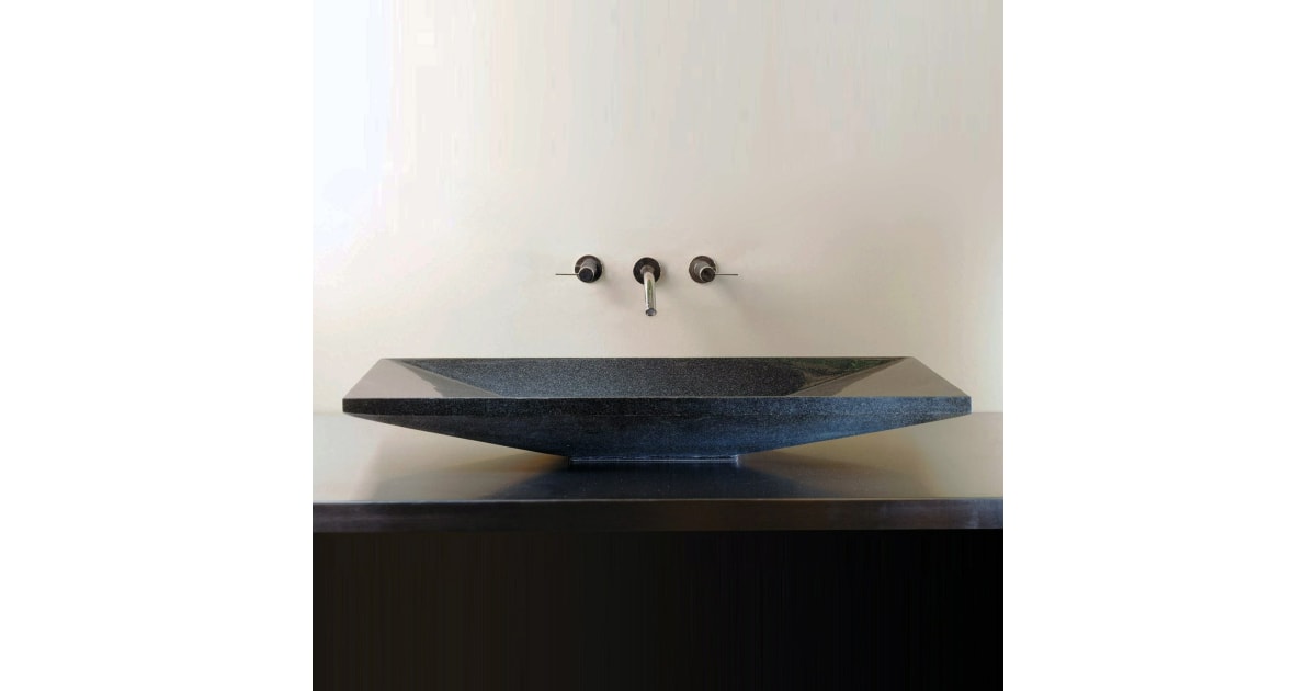 Stone Forest C50-24 BL Verona 24" Rectangular Stone Vessel Bathroom ...