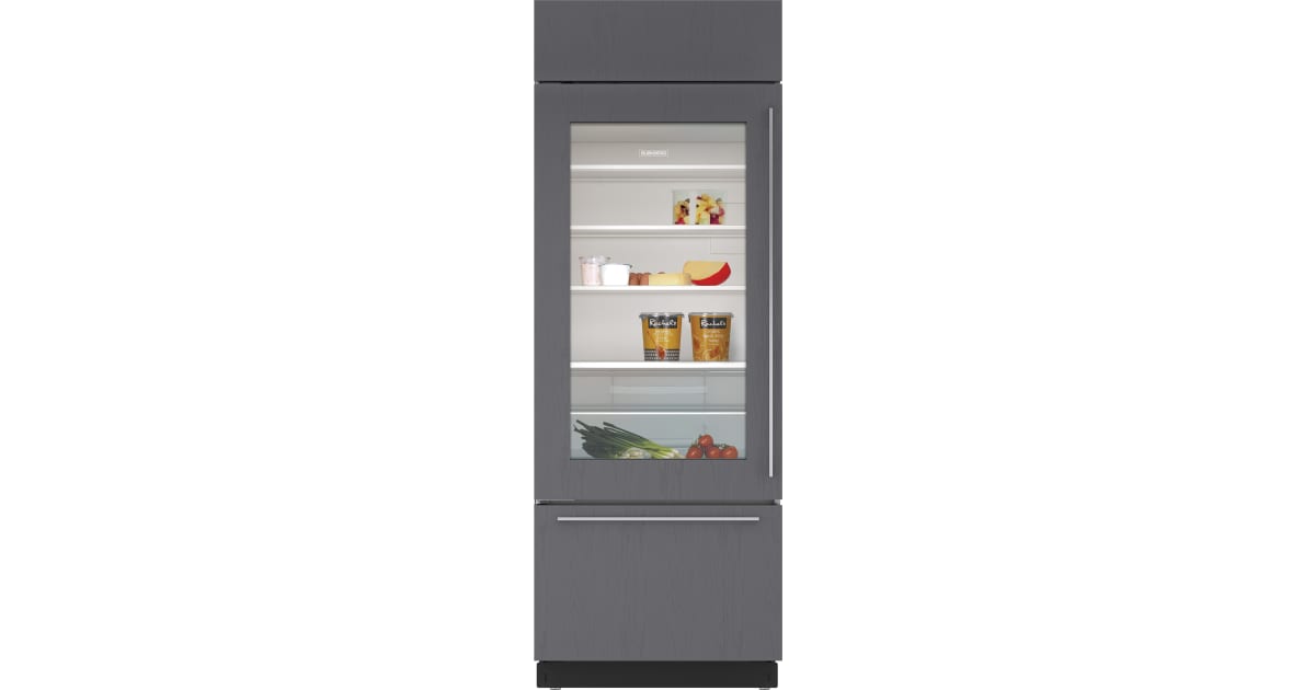 Sub-Zero BI-30UG/O-RH 30 Inch Wide 17 Cu. Ft. Bottom Mount Refrigerator ...