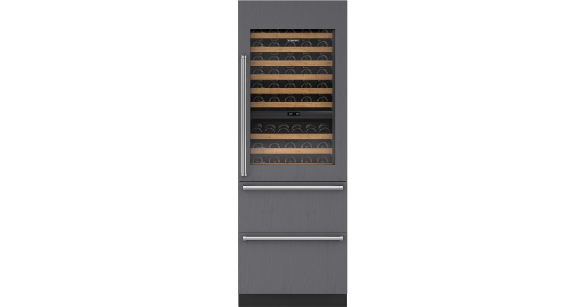 Sub-Zero IW-30RA-RH 30 Inch Wide 86 Bottle Capacity Built-In Designer ...