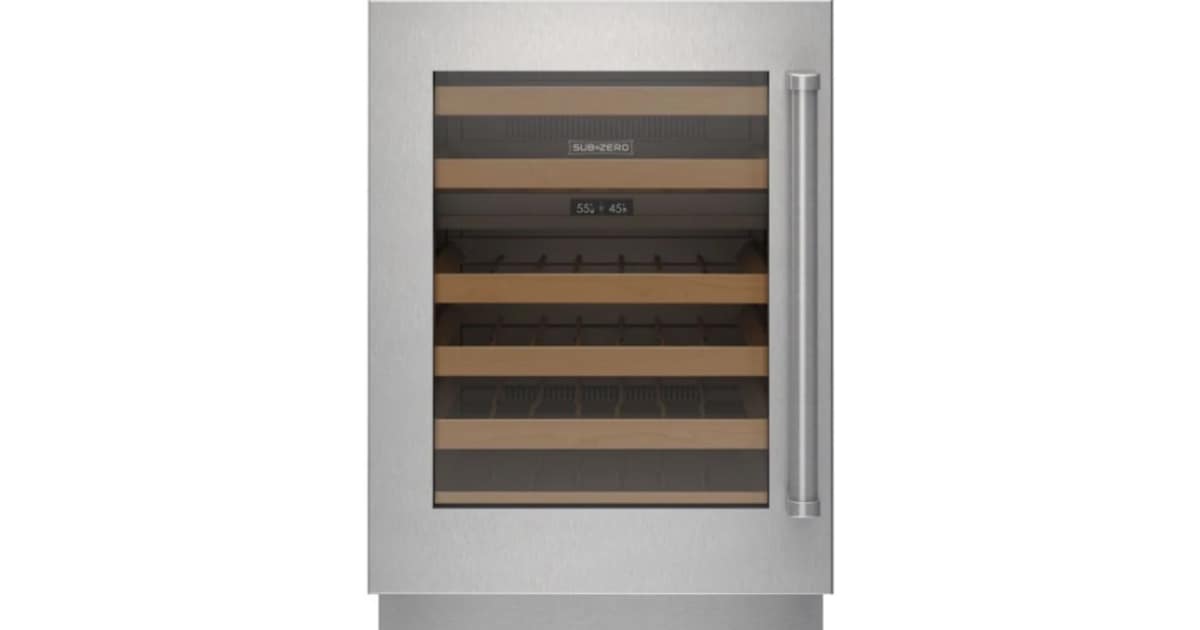 Sub-Zero 9028514 Glass Door Panel with Pro Handle and Left Hinge Door ...