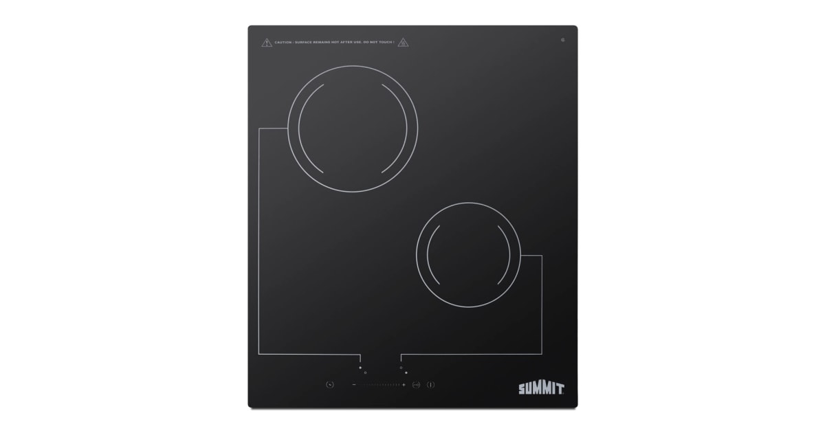 Summit CR2B228T 18 Inch Wide 2 Burner Electric Cooktop with ADA ...