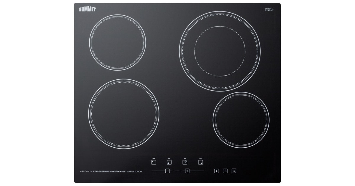 Summit CR4B23T5B 24 Inch Wide Built-In Electronic Cooktop with Dual ...