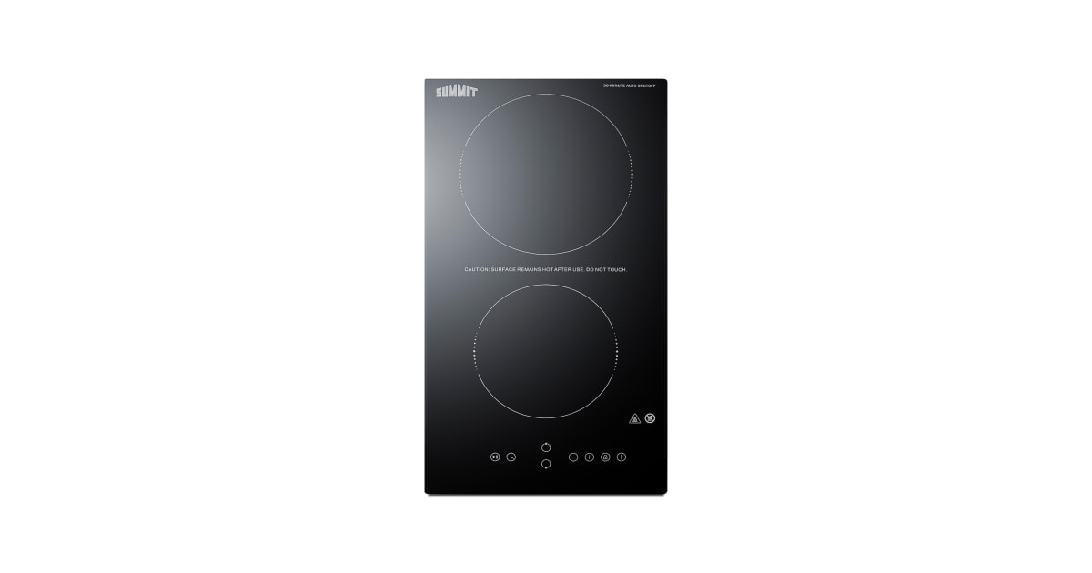 Summit CRH2BT30230 12 Inch Wide 2 Burner Electric Cooktop with ...
