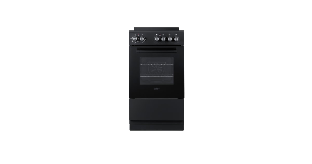 Summit REXT20BL 20 Inch Wide 1.87 Cu. Ft. Free Standing Electric Range ...