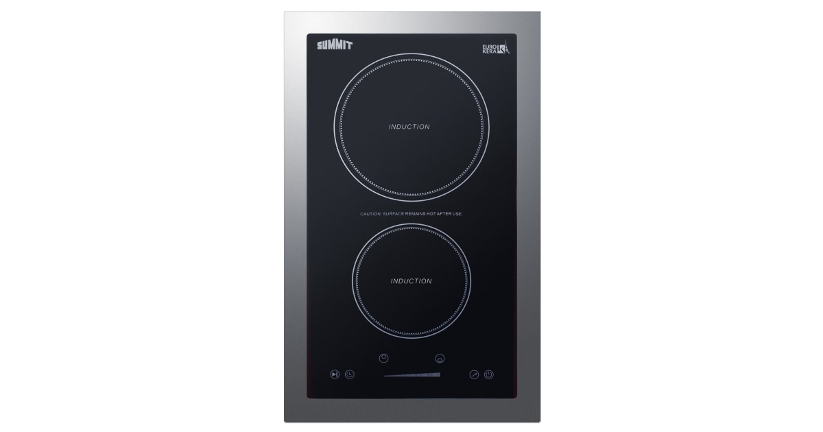 Summit SINC2B115TK13 14 Inch Wide 2 Burner Induction Cooktop with Timer ...