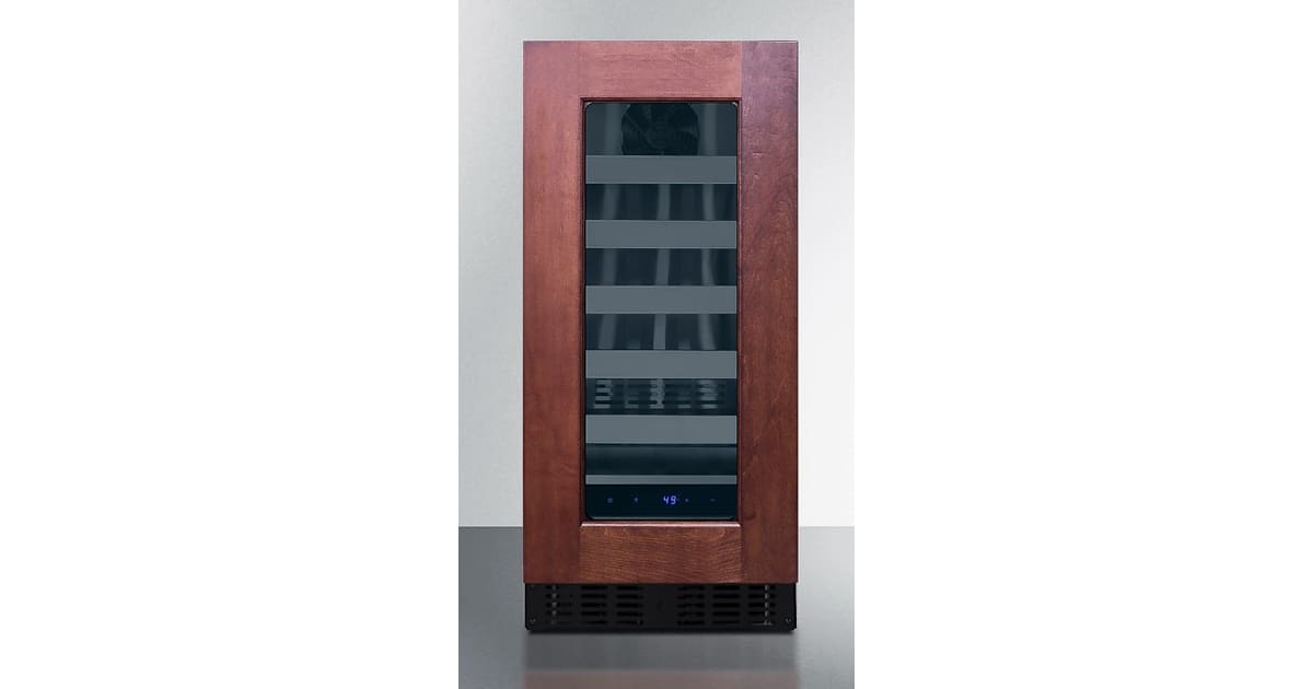 Summit ASDW1522PNR 15 Inch Wide 18 Bottle Capacity Built-In Wine Cooler ...