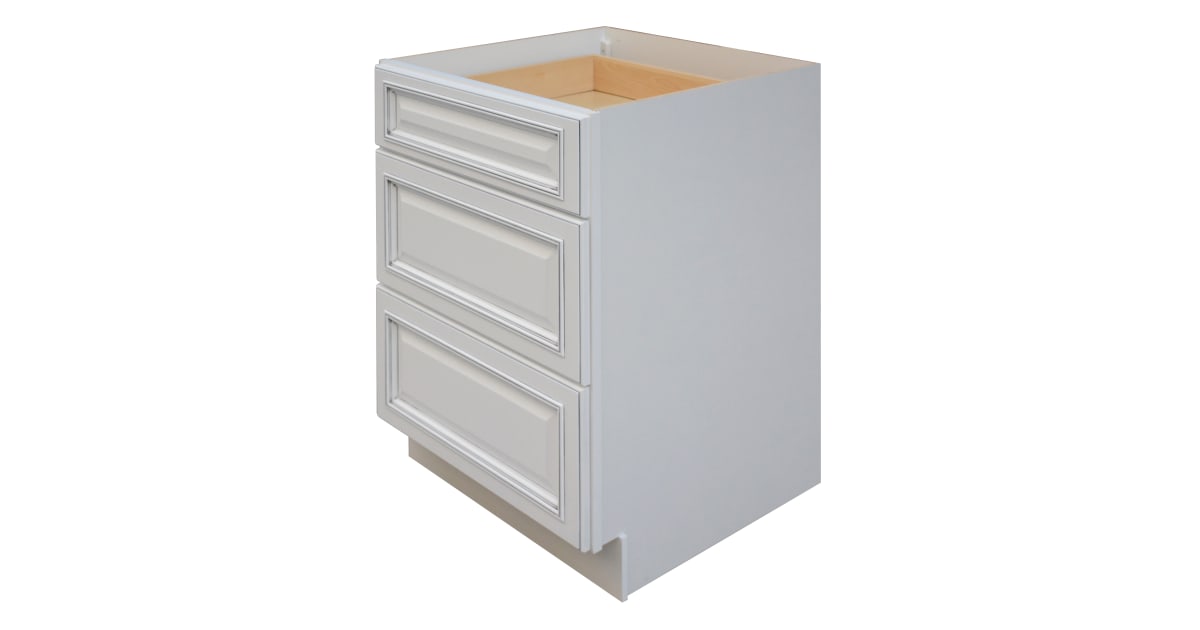 Sunny Wood RLB24D-A Riley 24" Wide x 34-1/2" High Base Cabinet with 3 ...