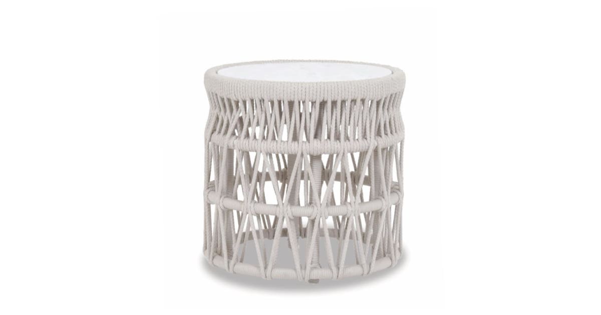 Sunset West SW4301-ET Dana 20" Diameter Marble Top Rope Outdoor End ...