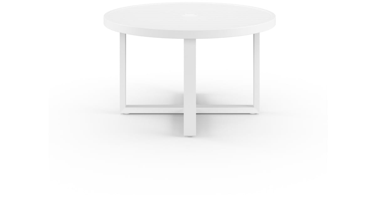 Sunset West SW4801-RDT50 Newport 50" Diameter Aluminum Outdoor Dining ...